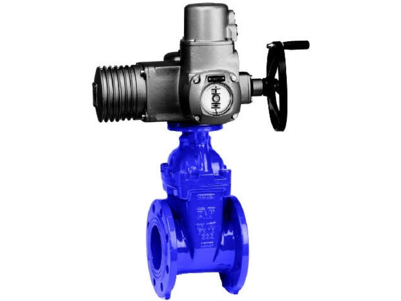 Задвижка AVK клиновая фланцевая короткая, с электроприводом AUMA norm ...