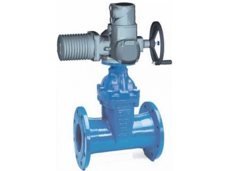 Задвижка AVK клиновая фланцевая длинная с электроприводом AUMA norm ...