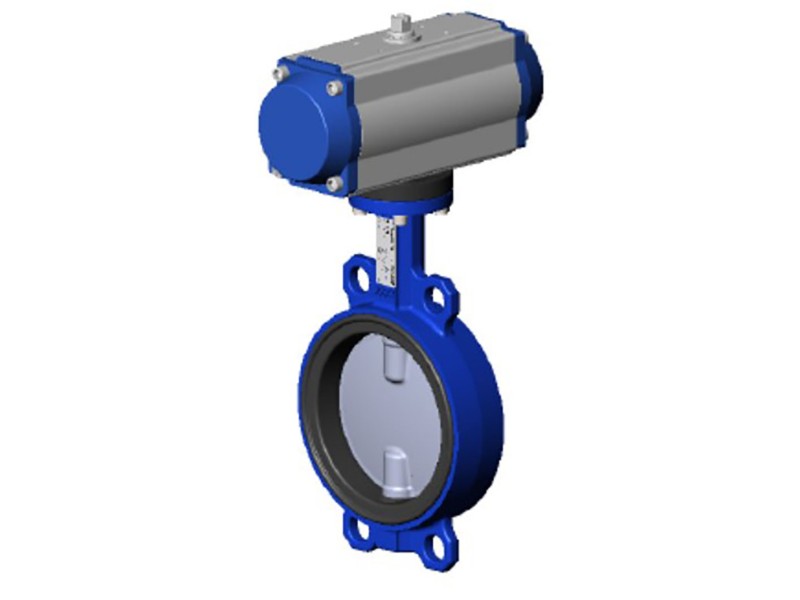 Затвор дисковый поворотный Tecofi TECFLY VPI 4449-N03 Ду125 Ру16 межфланцевый, корпус - чугун ...